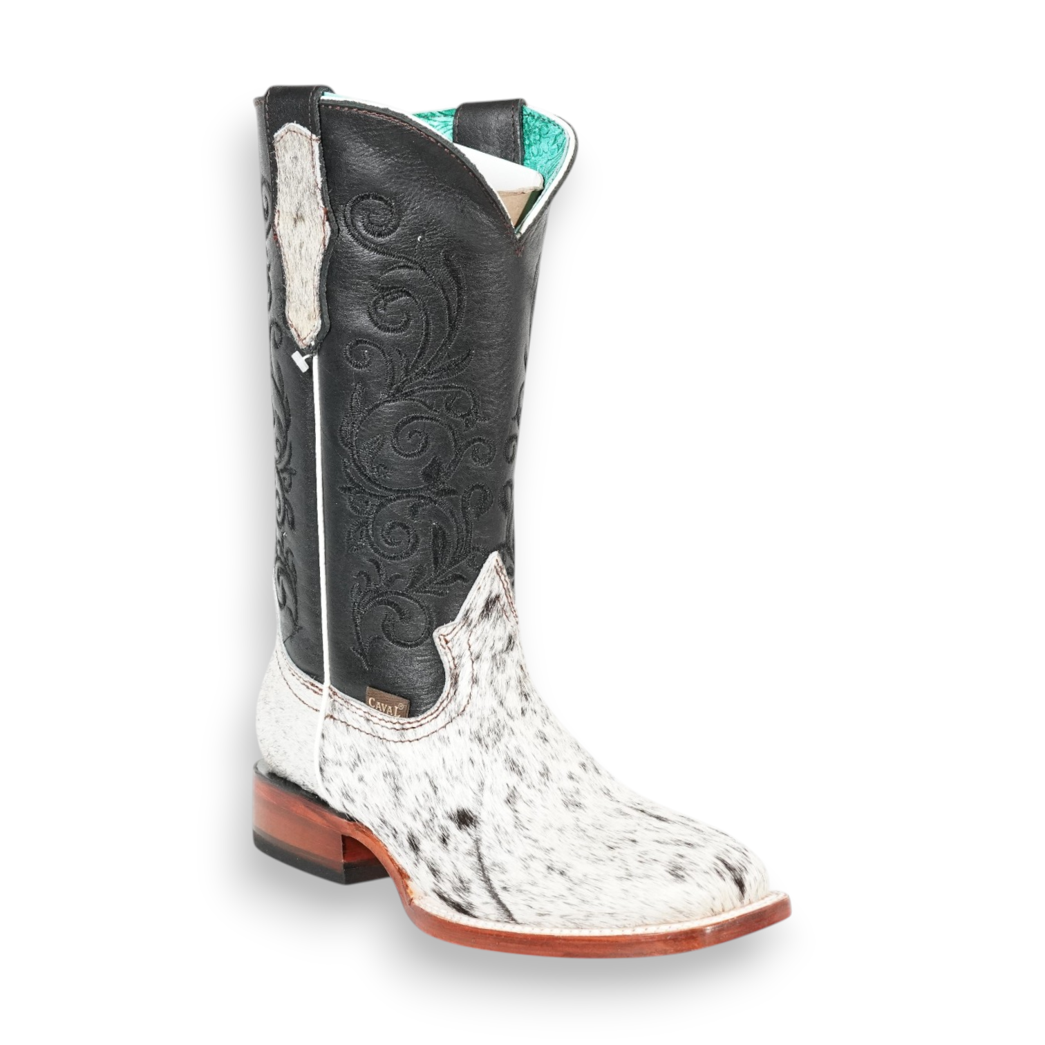 705 Pelo Negro-Blanco Cuero – Caval Western Boots